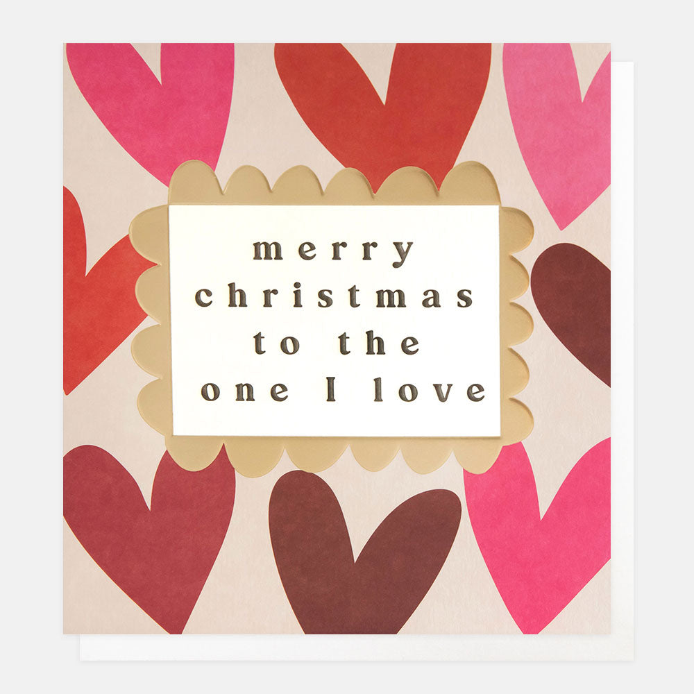 Love Hearts Christmas Card To The One I Love – Caroline Gardner