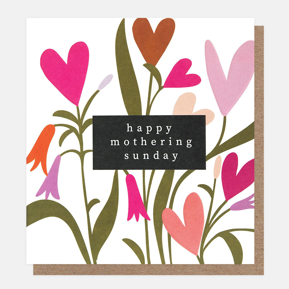 Heart Flowers Happy Mothering Sunday Card – Caroline Gardner