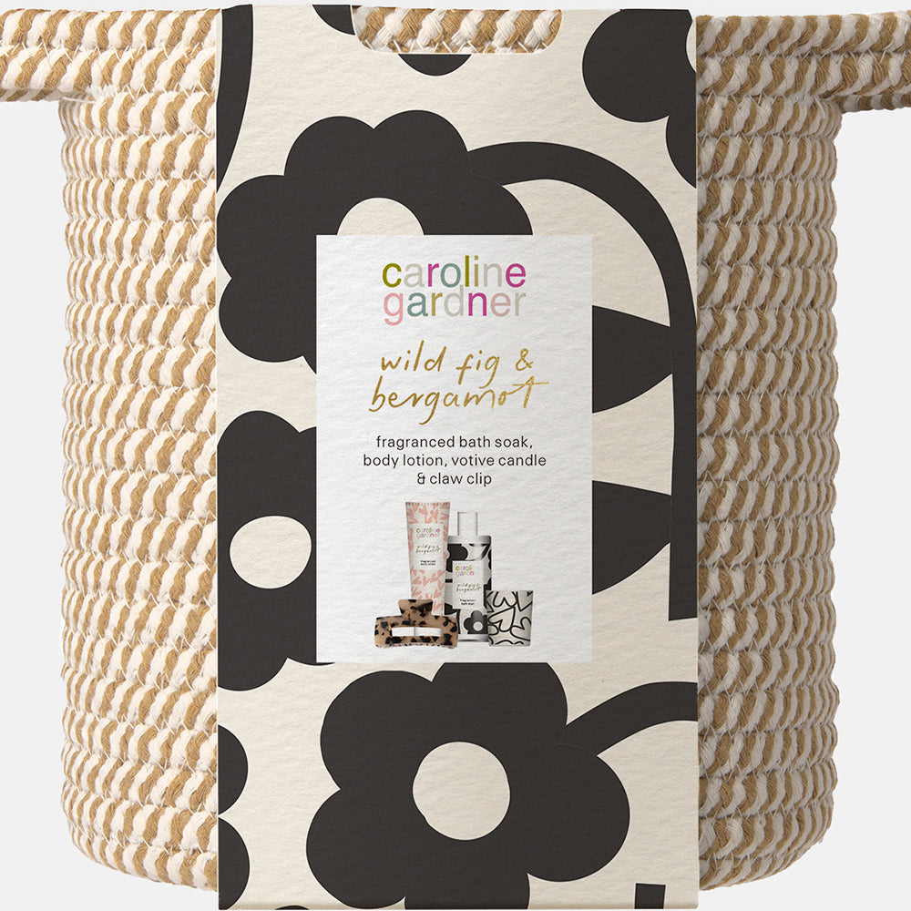 Wild Fig & Bergamot Woven Basket Beauty Gift Set – Caroline Gardner